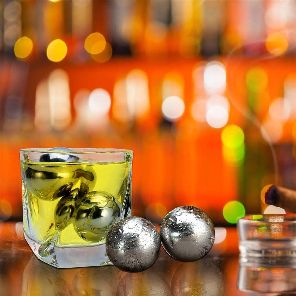 Stainless Steel Chilling Stones, Metal Ice Cubes, Reusable Cold ...