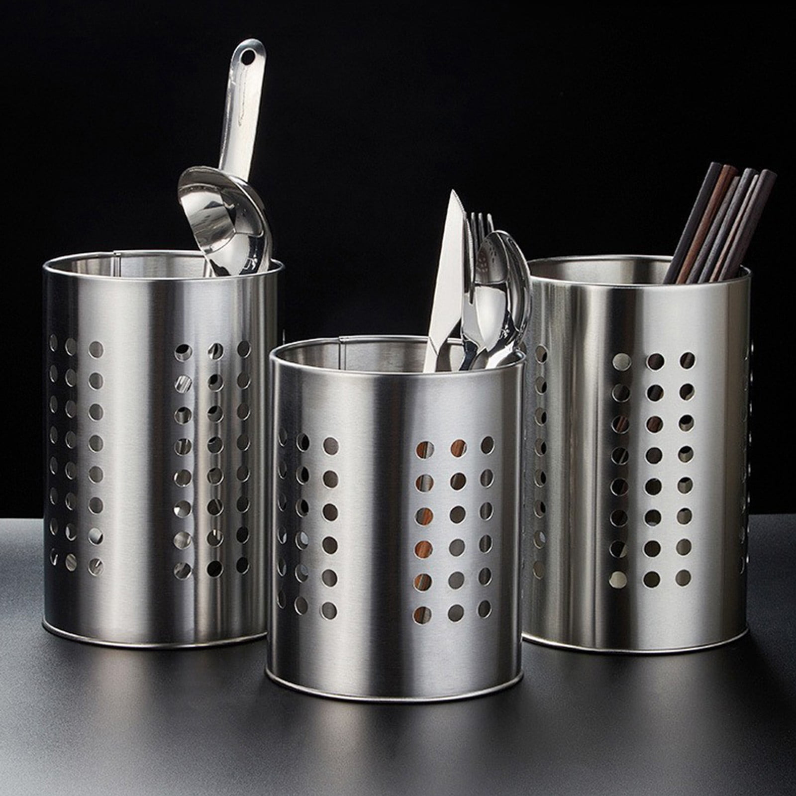 Stainless Steel Chopstick And Utensil Storage Holder, Heavy-Duty And ...