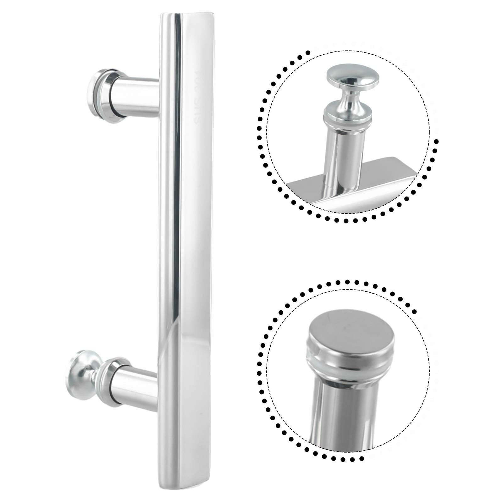 Stainless Steel Chrome Shower Door Handles, F Type Handle for Shower ...