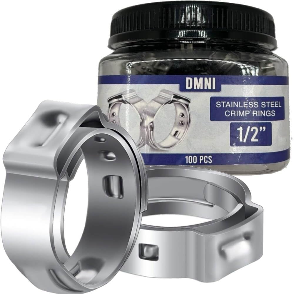Stainless Steel Cinch Clamps Crimp Rings - 1/2" Pinch Clamps For Pex ...