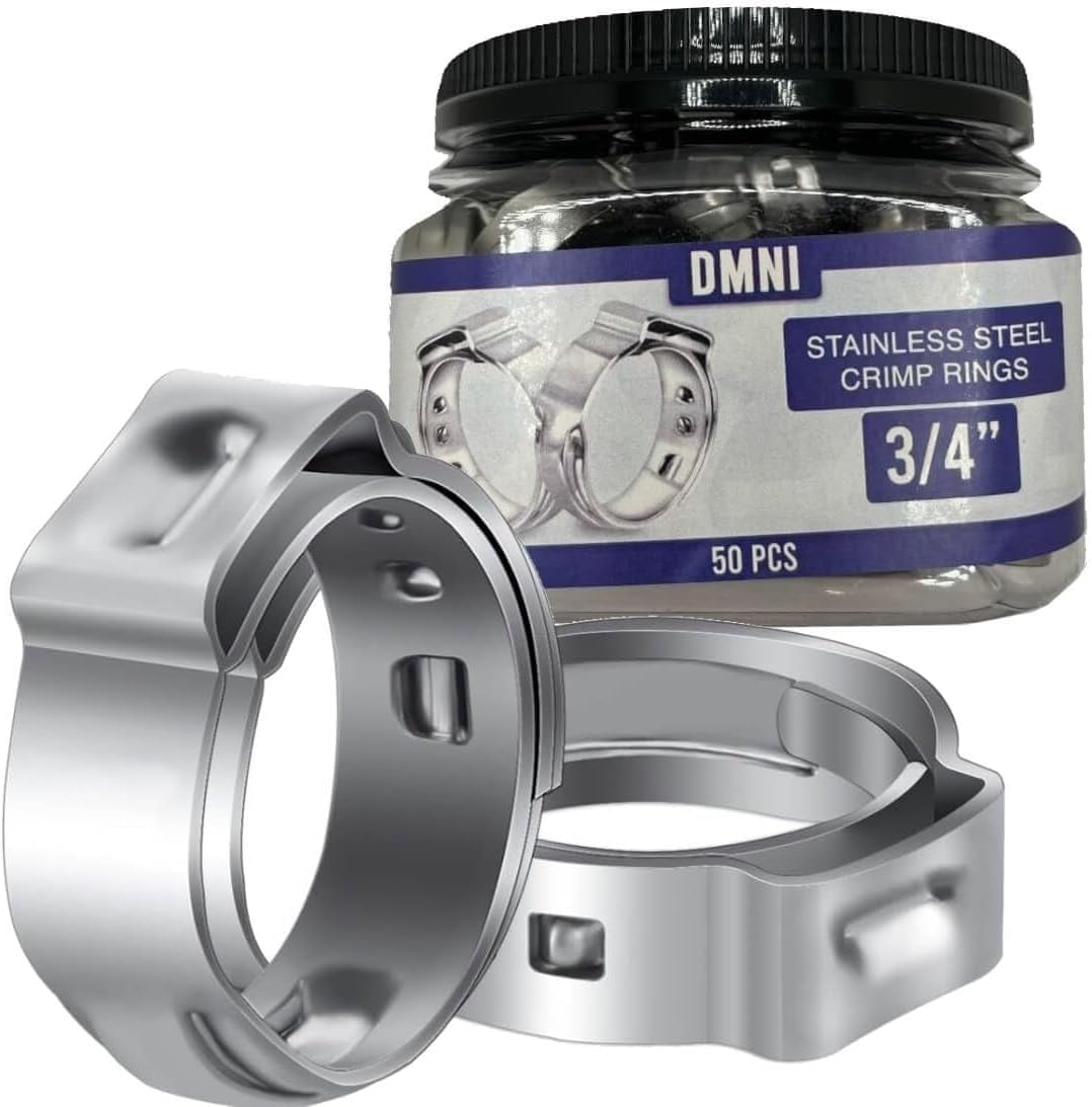 Stainless Steel Cinch Clamps Crimp Rings - 3/4" Pinch Clamps For Pex ...