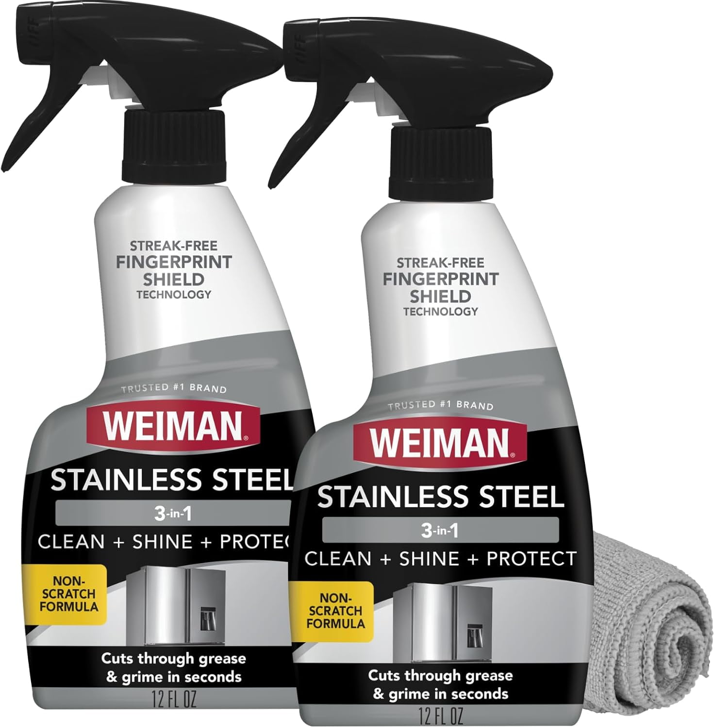 Stainless Steel Cleaner and Polish - 2 Pack - Removes Fingerprints ...