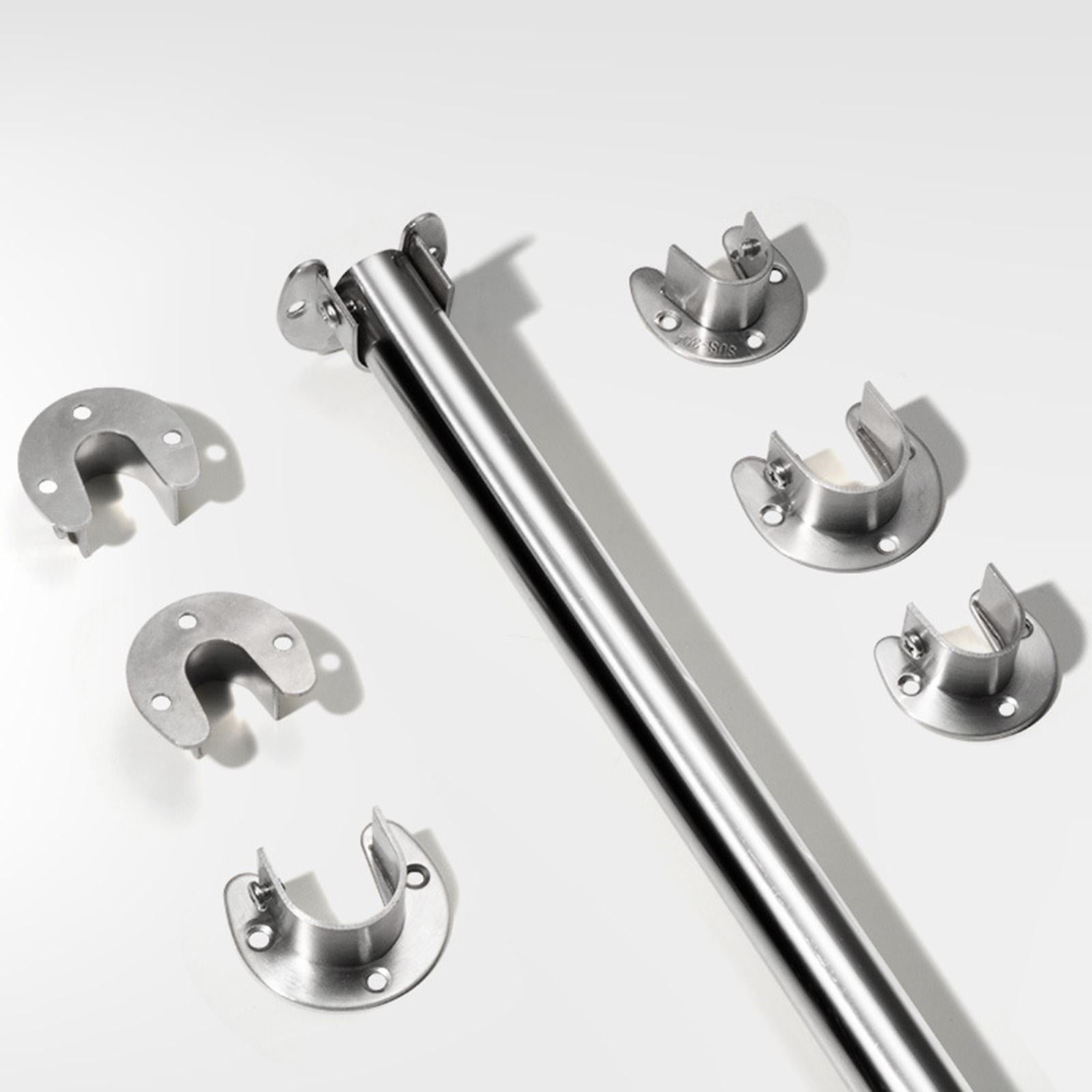Stainless Steel Closet Rod Bracket, 0.75" Diameter Support Bracket for ...