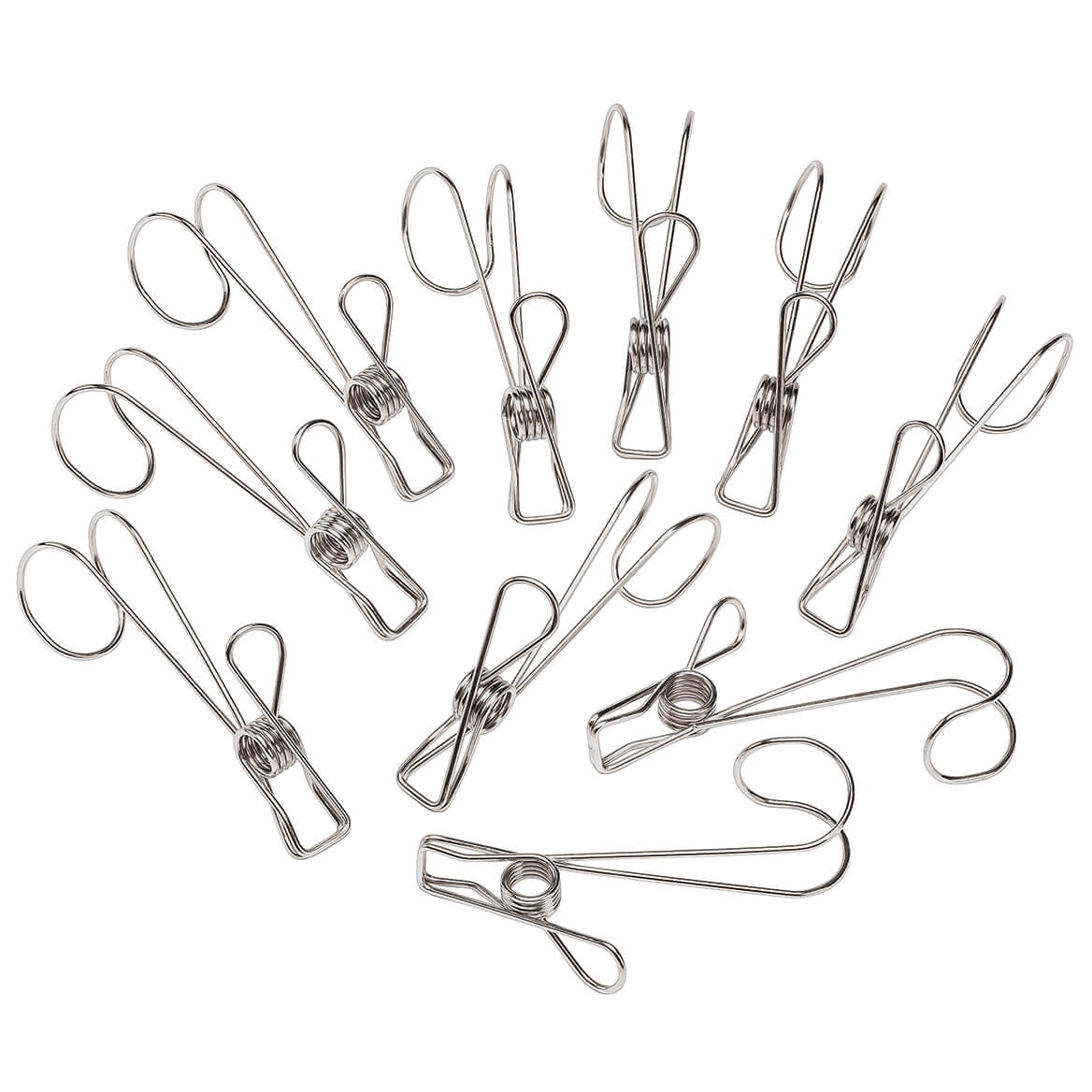 Stainless Steel Clothespin Hooks, Set of 12 - Walmart.com