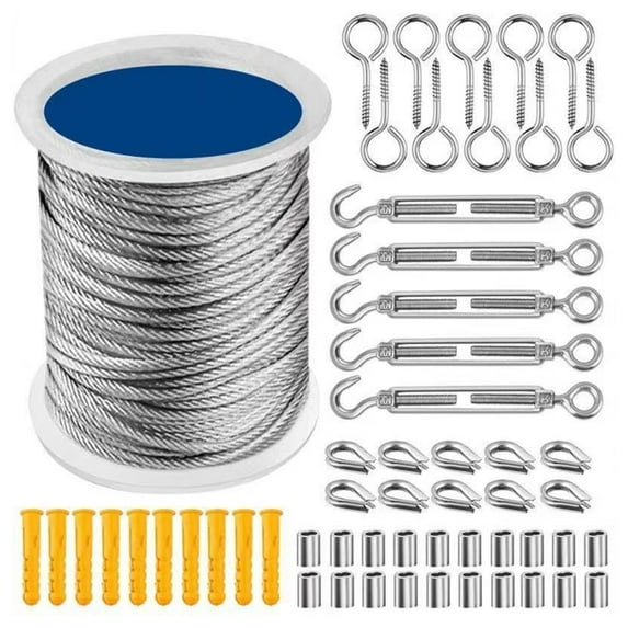 Stainless Steel Coated Wire Rope Hanging Kits for Garden Fencing Steel ...