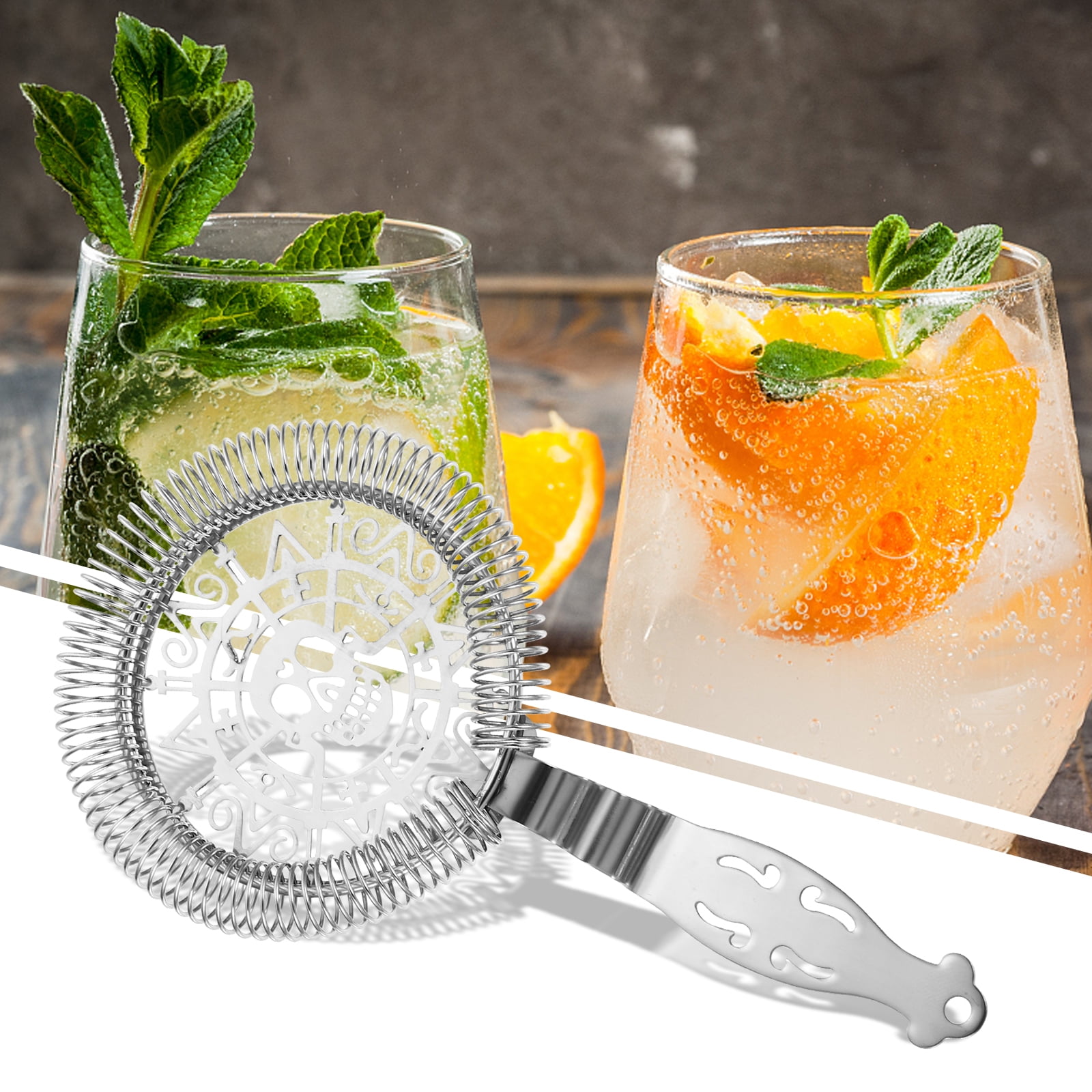 Stainless Steel Cocktail Bar Strainer: Bar Tool Strainer with Wire ...