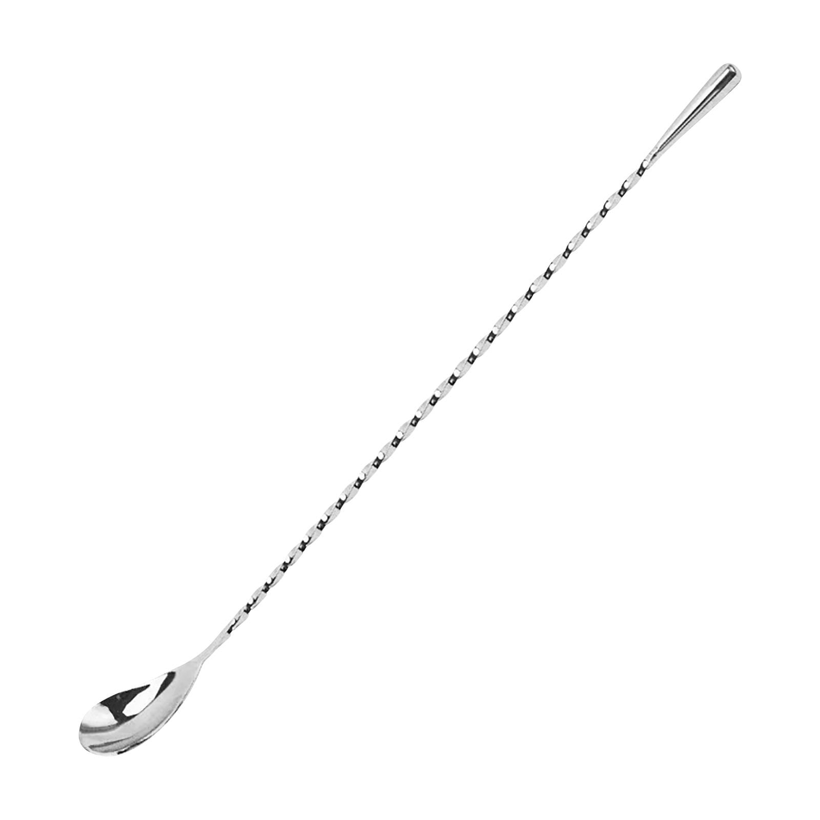 Stainless Steel Cocktail Mixing Spoon - Long Handle Bar Tool for ...