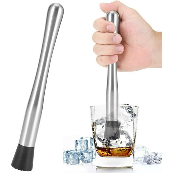 Stainless Steel Cocktail Muddler, 25 Ice Crushing Rod, Cocktail Wine ...