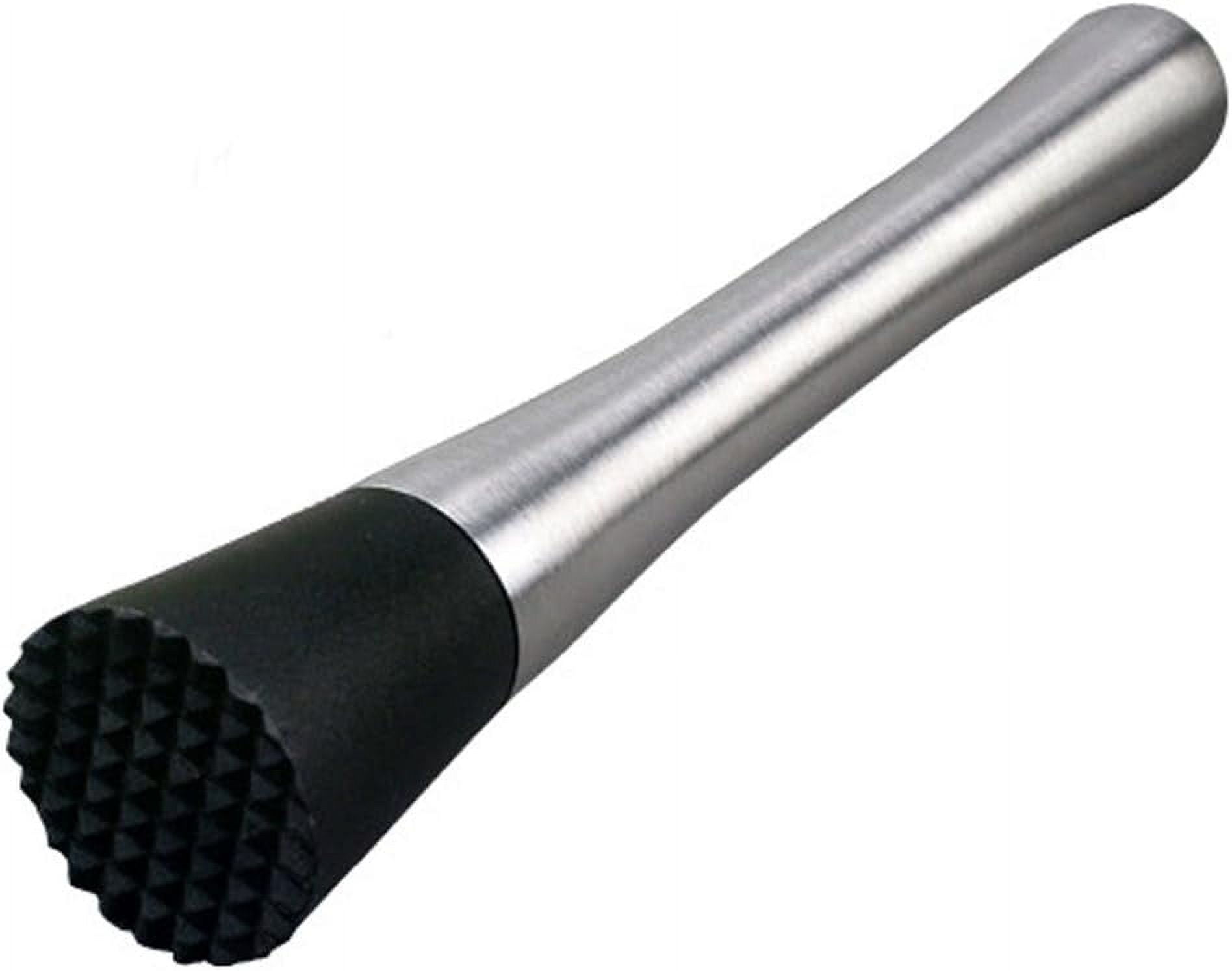 Stainless Steel Cocktail Muddler, Bar Tool with Grooved Head for ...