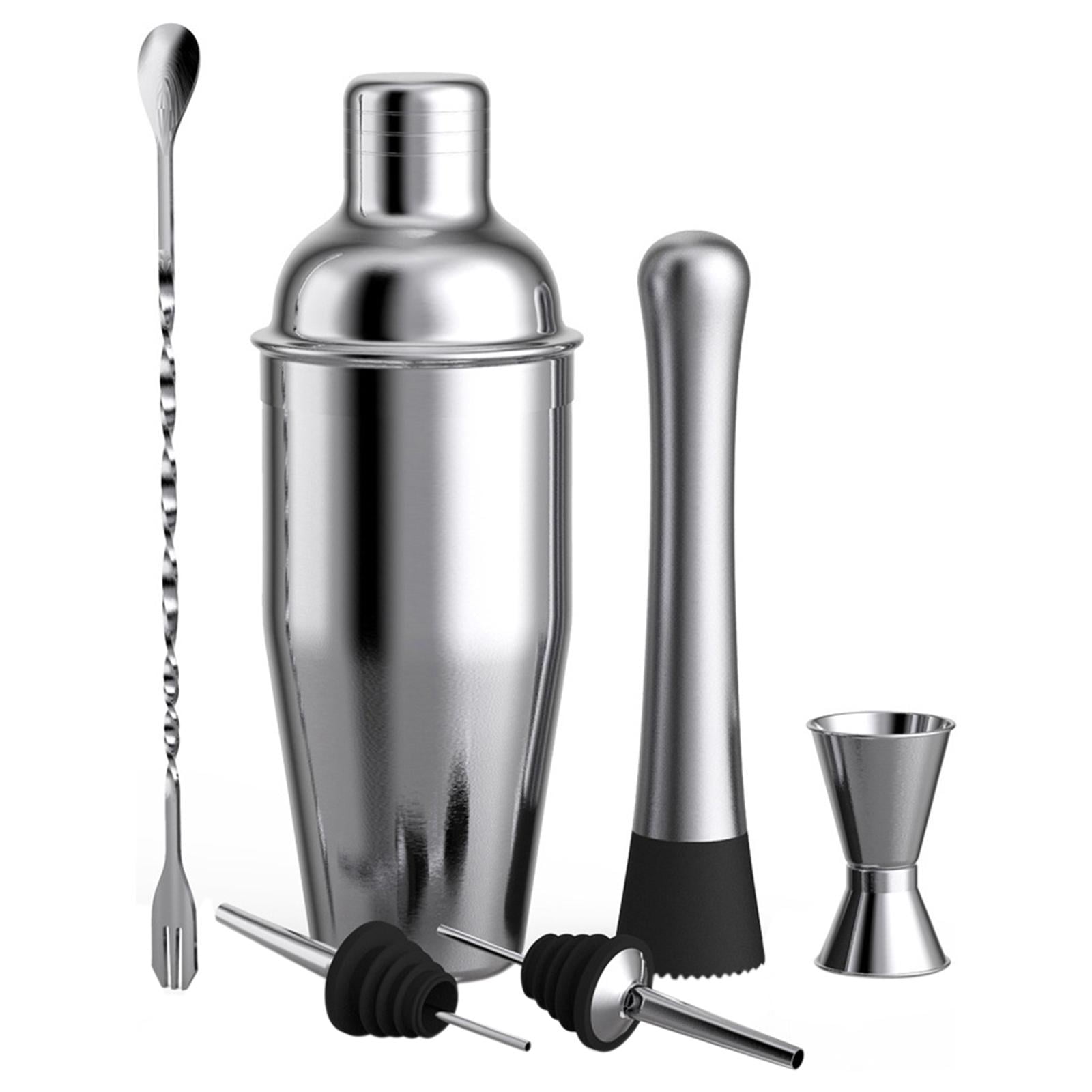 Stainless Steel Cocktail Shaker Drink Mixer Spoon Ounce Cup Cocktail ...