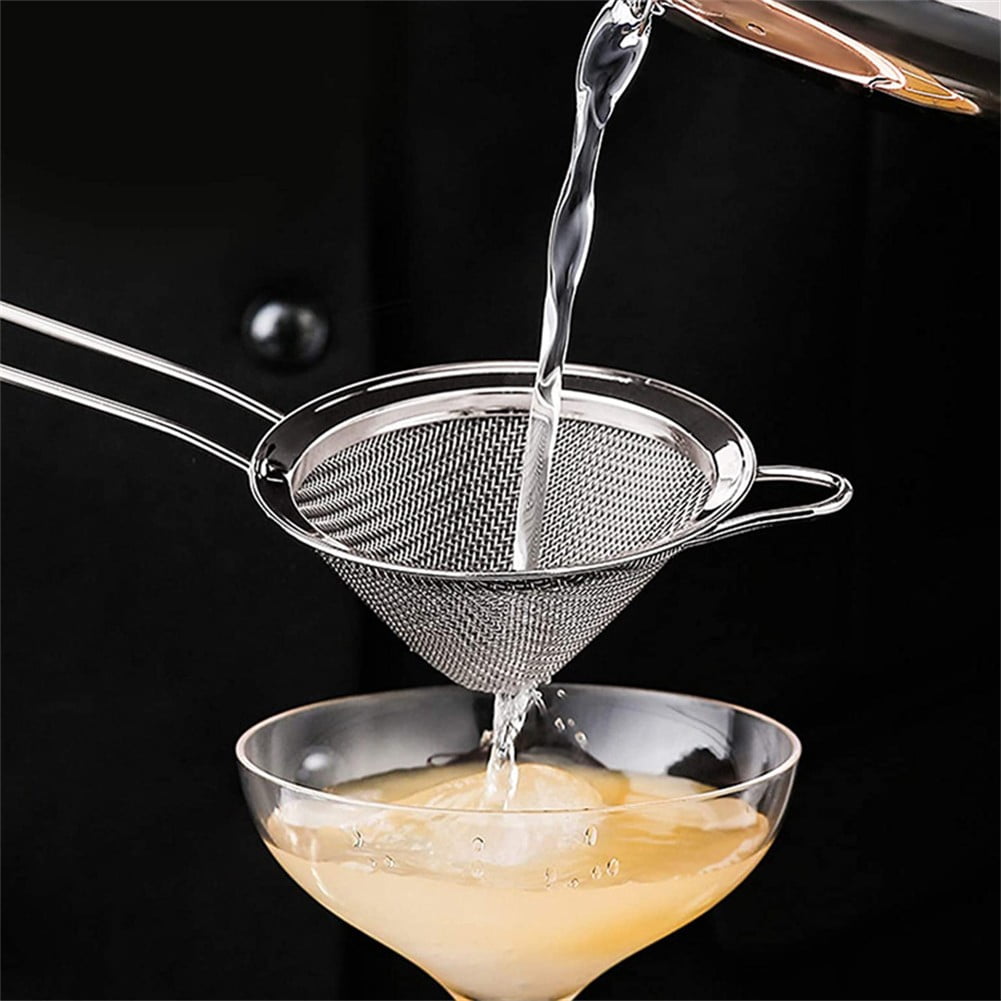 Stainless Steel Cocktail Strainer Conical Bar Tea Food Fine Mesh ...