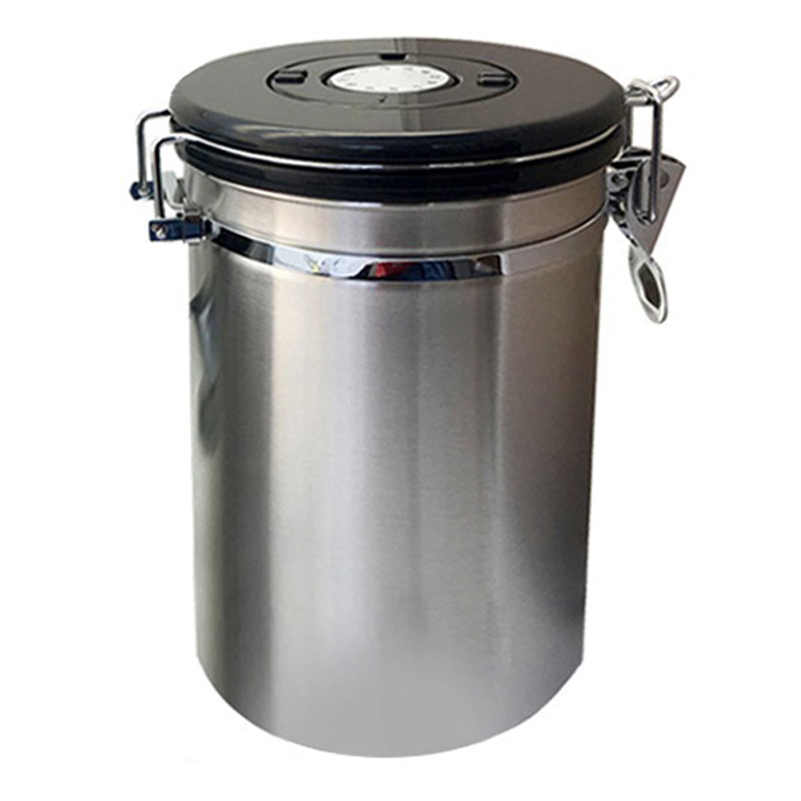 Stainless Steel Coffee Canister with Date Tracker Airtight Kitchen Food ...