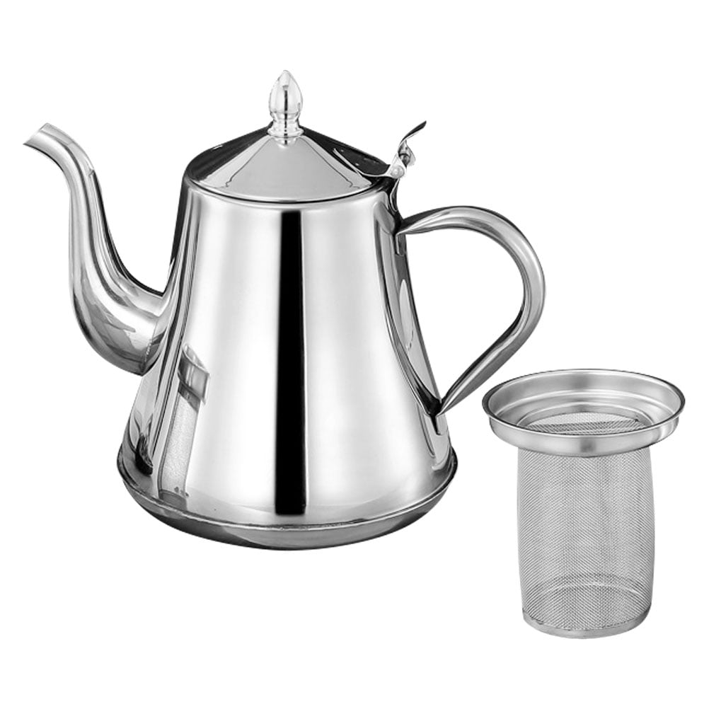 Stainless Steel Coffee Carafe Metal Kettle Strainer Teapot Long Spout ...