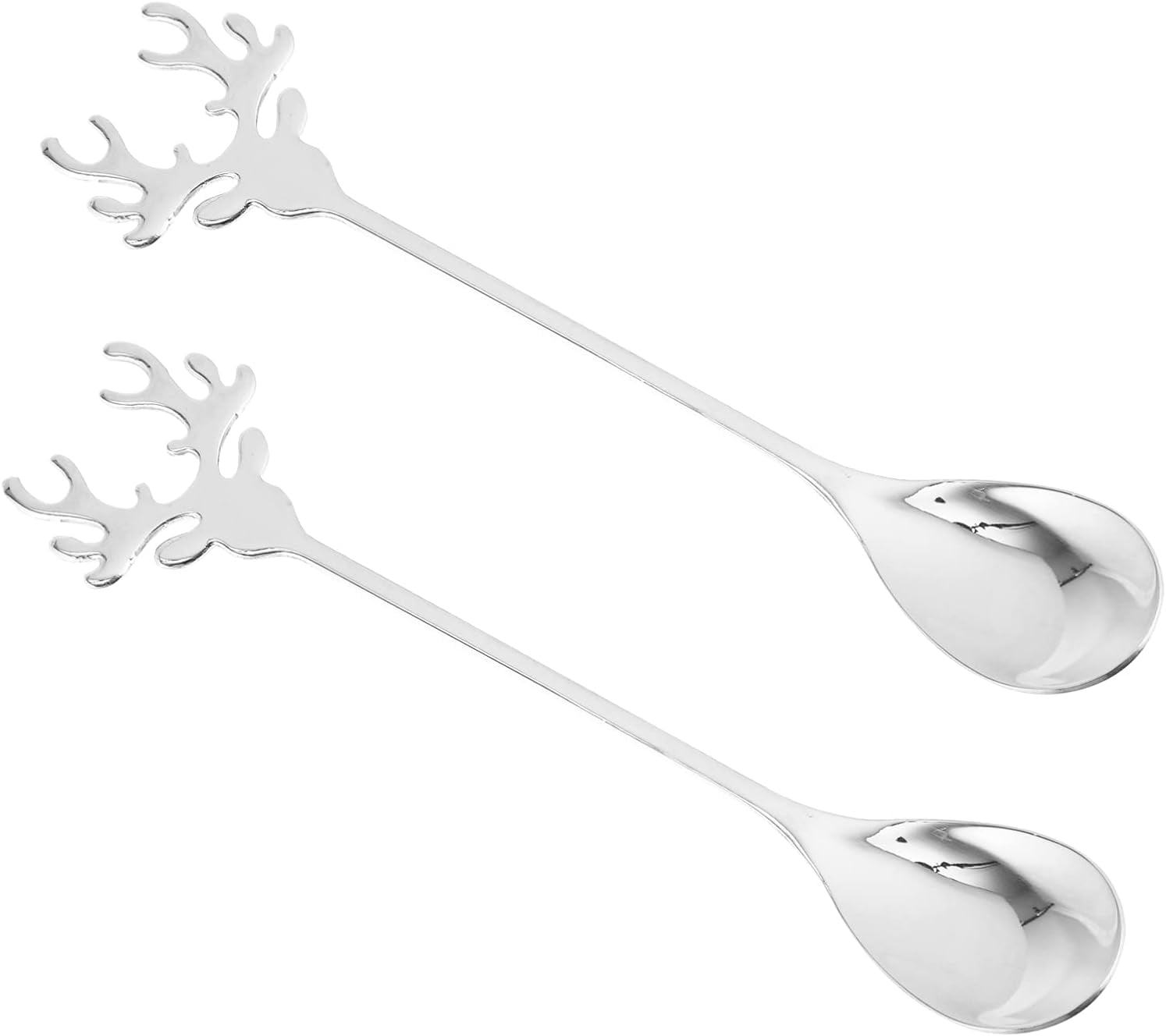 Stainless Steel Coffee and Dessert Spoons with Deer Head Design Set of ...