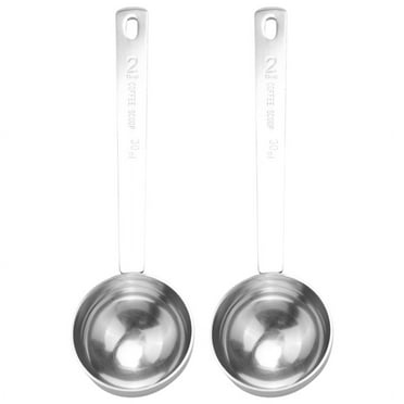 Stainless Steel Coffee Scoop, Chainplus Single 1 tbsp (15ml) & Double 2 ...