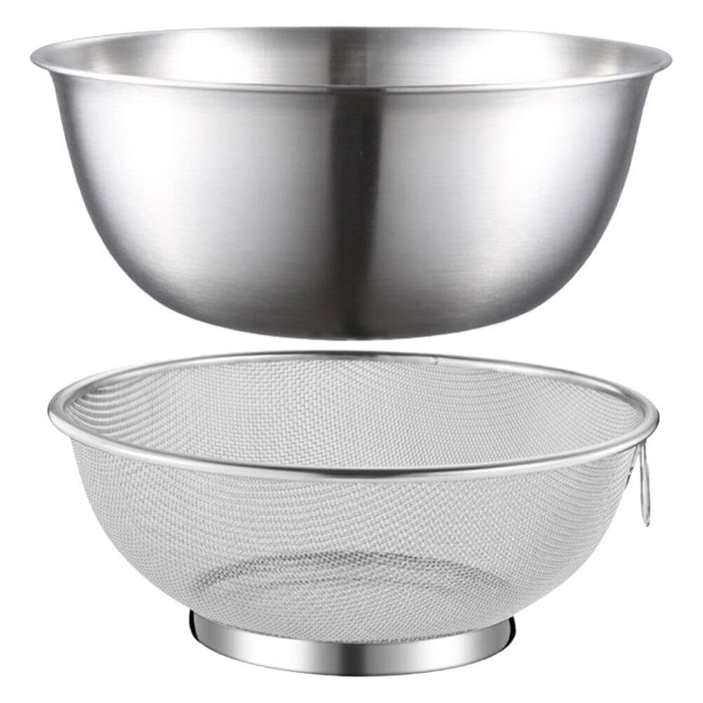 Stainless Steel Colander with Bowl 8.66" Kitchen Strainer Washer ...