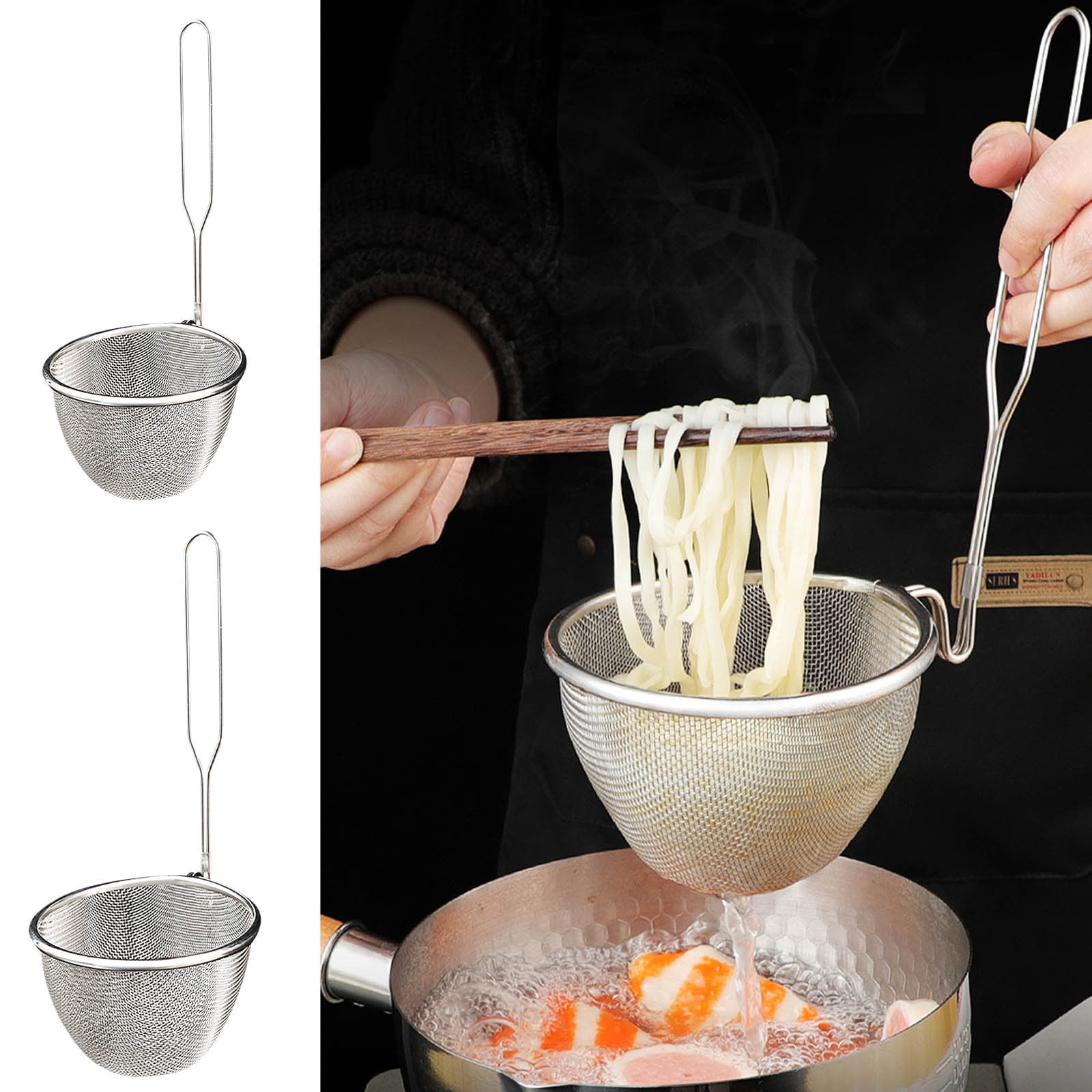 Stainless Steel Colander, Wall Mount Pasta Strainer Basket with ...