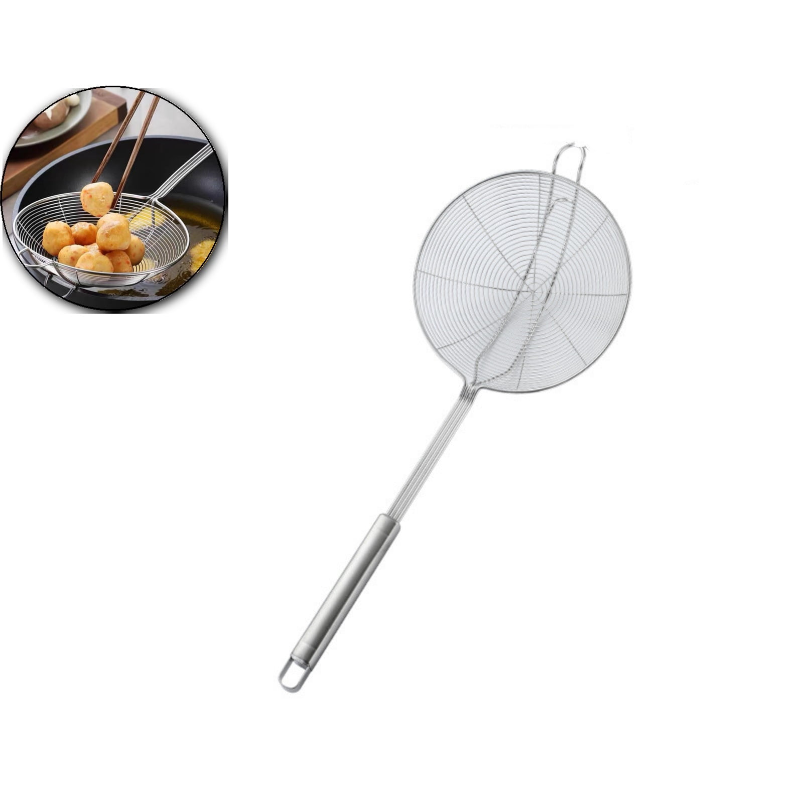 Stainless Steel Colander Wire Mesh Colander Tool Pooper Scooper Metal ...