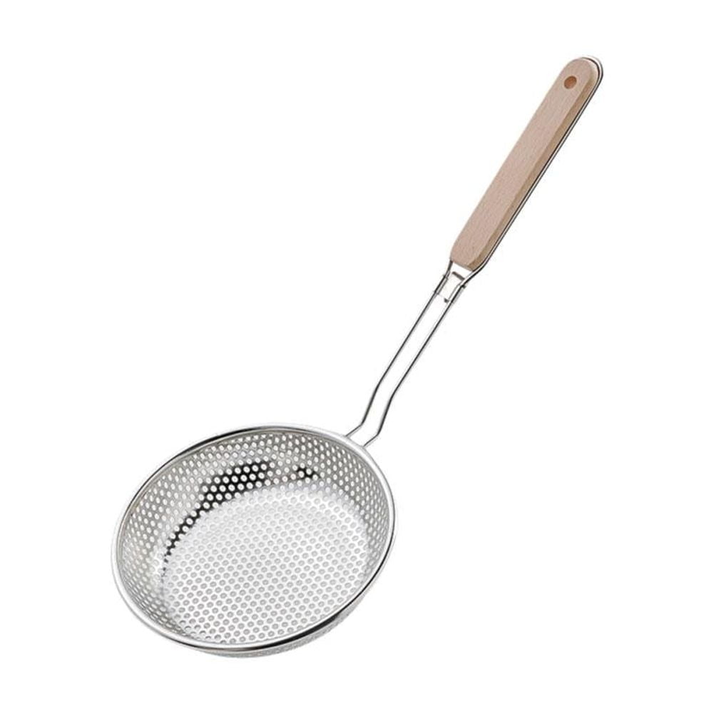 Stainless Steel Colander with Wooden Handle - Multi-Use Strainer Basket ...