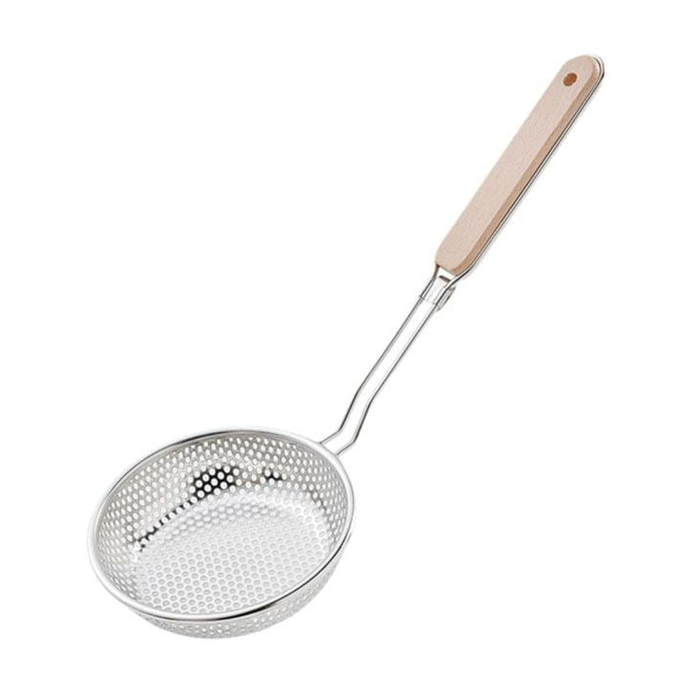 Stainless Steel Colander with Wooden Handle - Multi-Use Strainer Basket ...