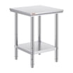 ROVSUN 30'' x 24'' Stainless Steel Table for Prep with Backsplash ...