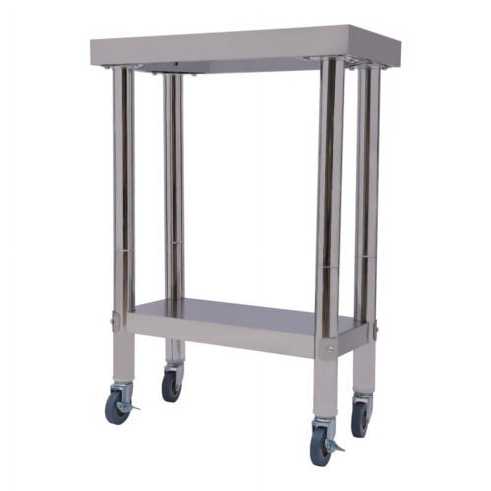 Stainless Steel Commercial Kitchen Work Food Prep Table w/ Casters 60* ...