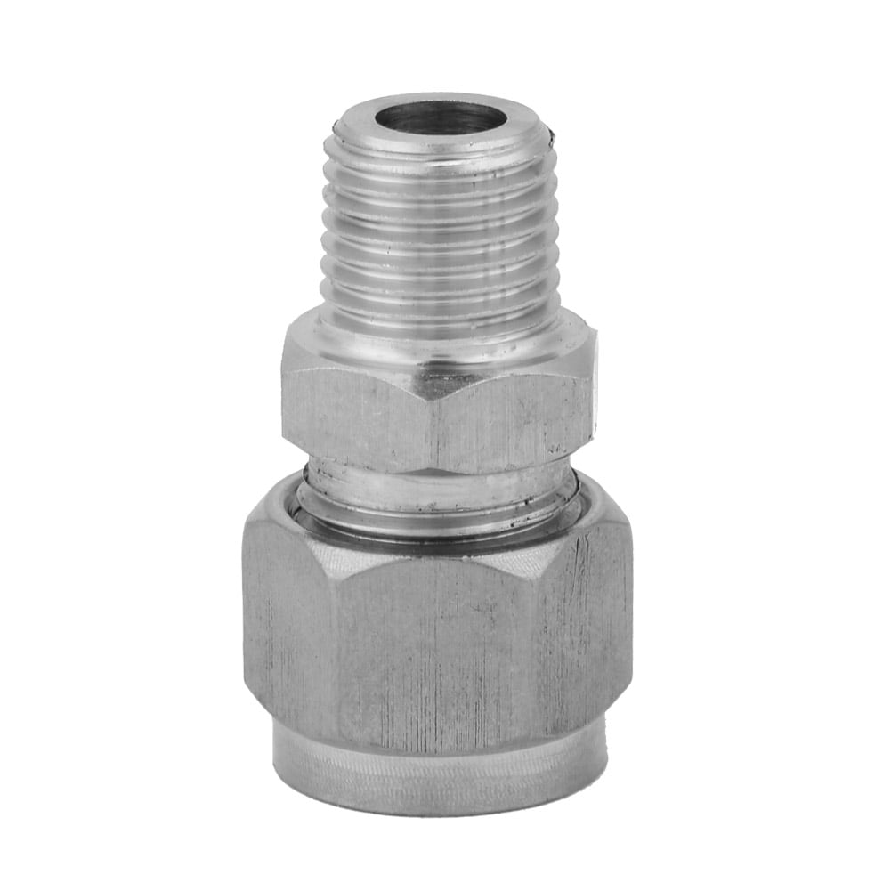 Stainless Steel Compression Fitting - Straight Ferrule Joint for Water, Oil, and Air - ZG1/4-8 ...