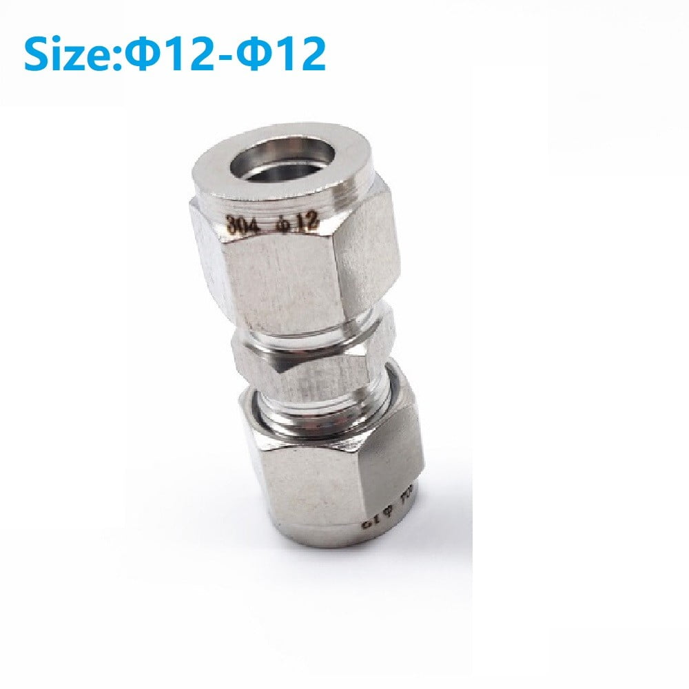 Stainless Steel Compression Tube Fitting Straight Connect Double ...