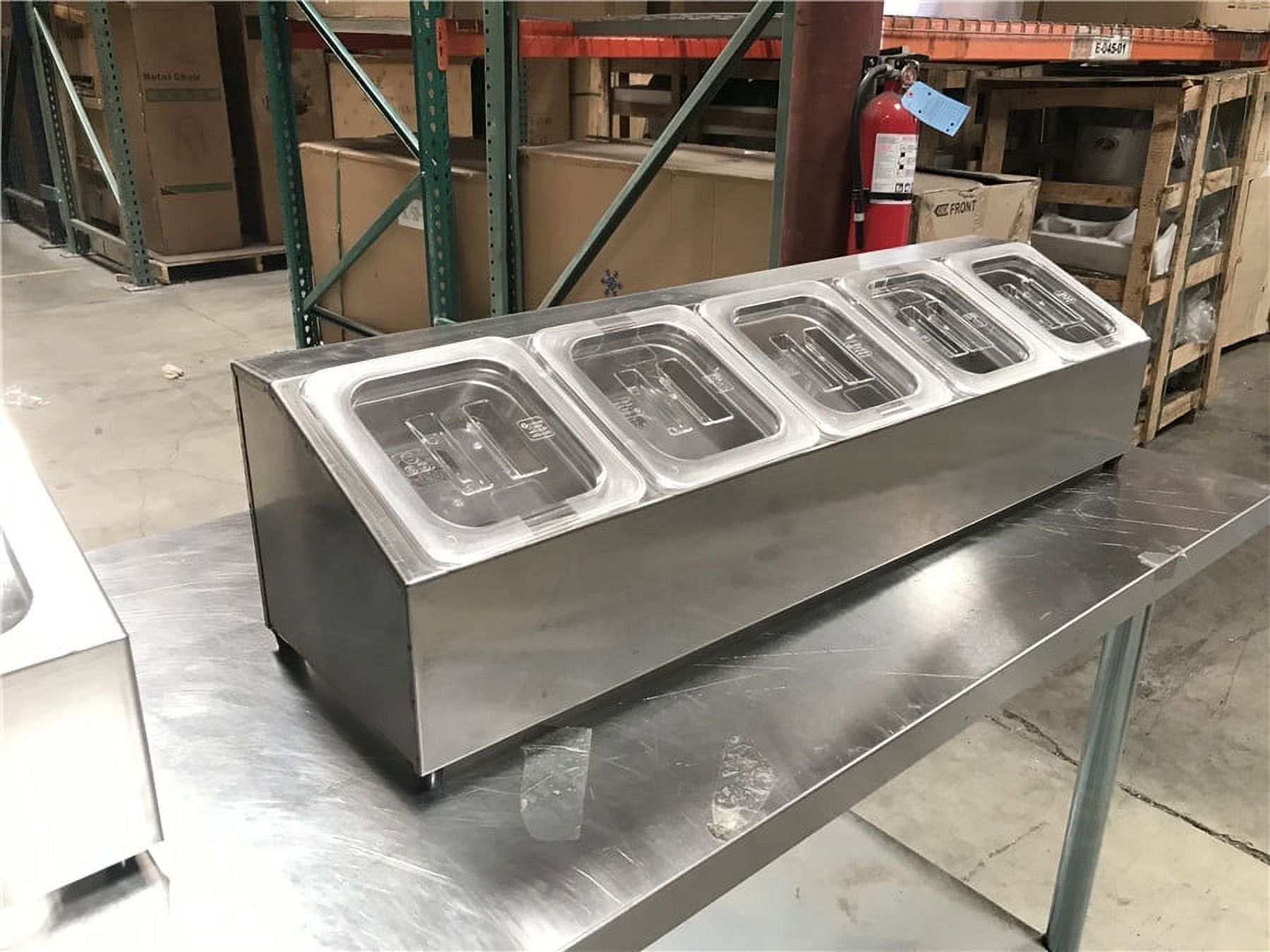 Stainless Steel Condiment Station 5 Container C165 - Walmart.com