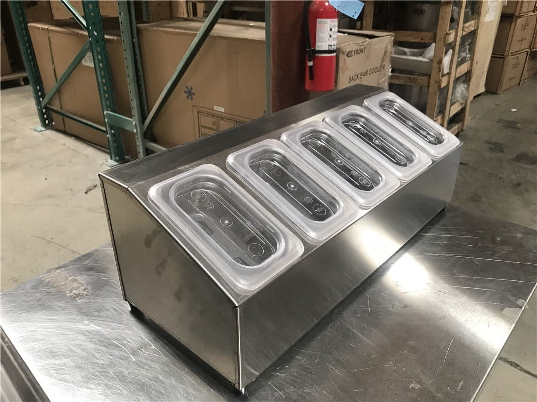 Stainless Steel Condiment Station 5 Container NSF C195 - Walmart.com