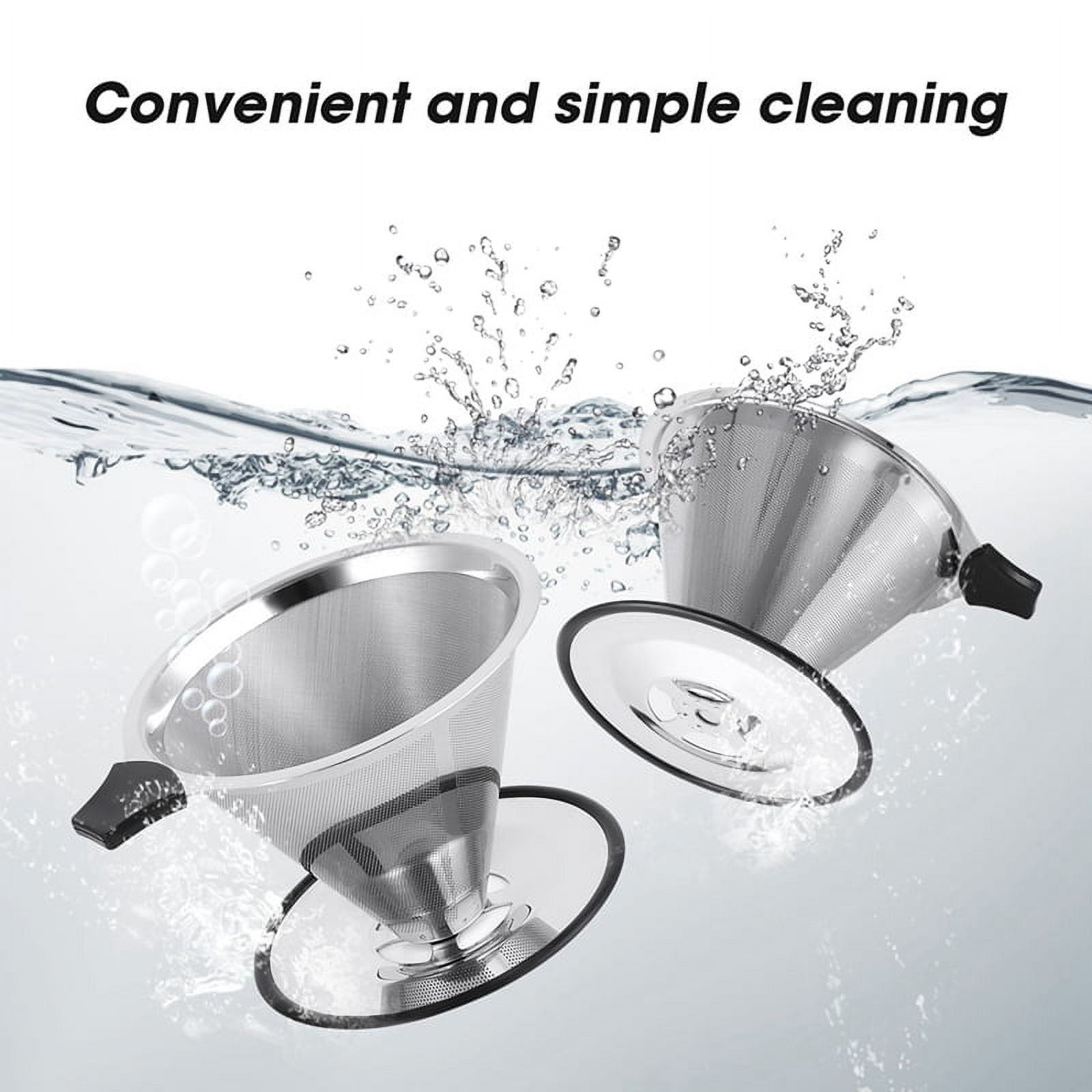 Stainless Steel Cone Coffee Dripper, Slow Drip Coffee Filter, Paperless ...