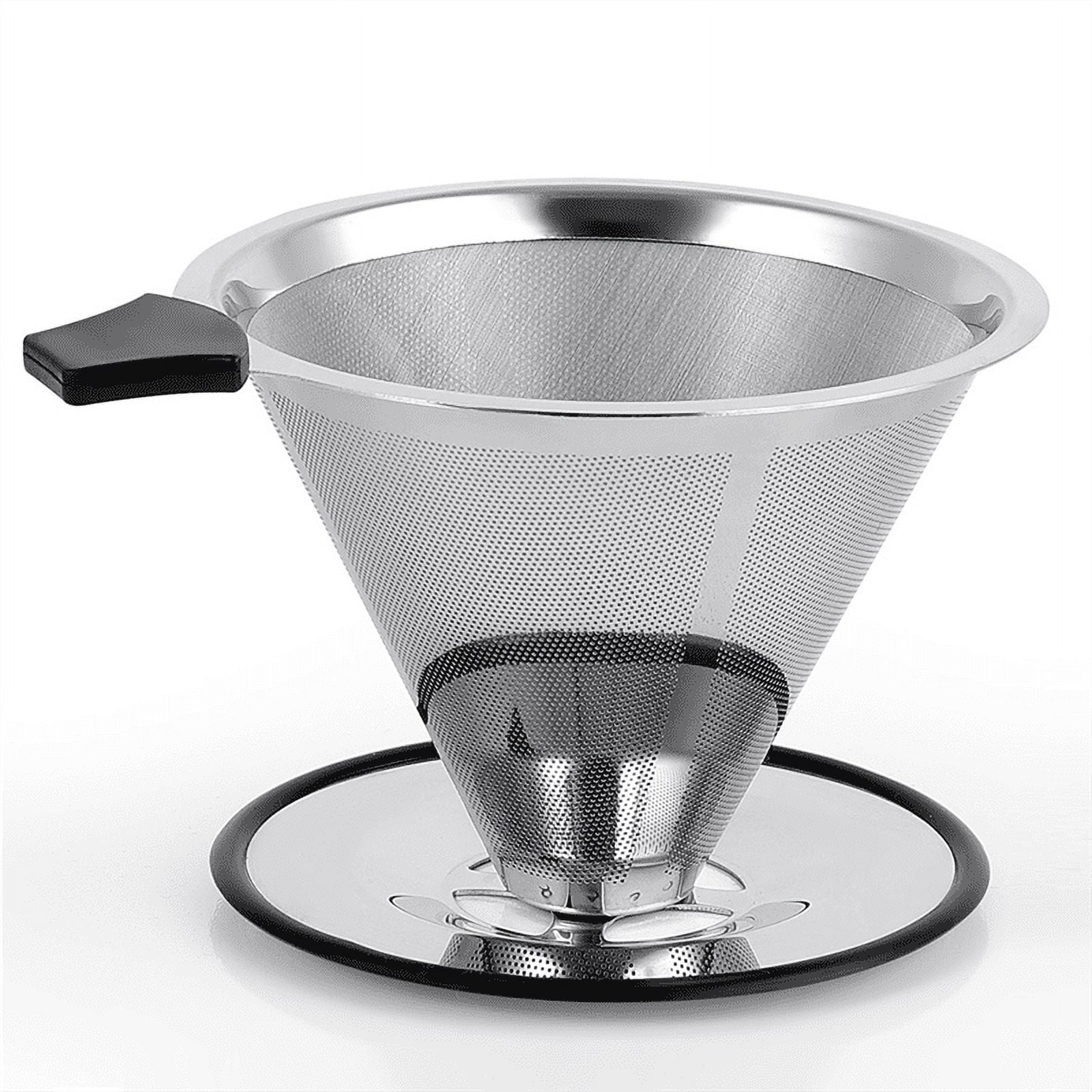 Stainless Steel Cone Coffee Dripper, Slow Drip Filter, Paperless and ...