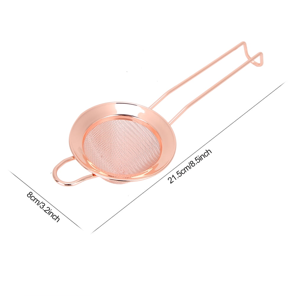 Stainless Steel Cone Shape Cocktail Strainer For Bar Rose Gold Powder ...