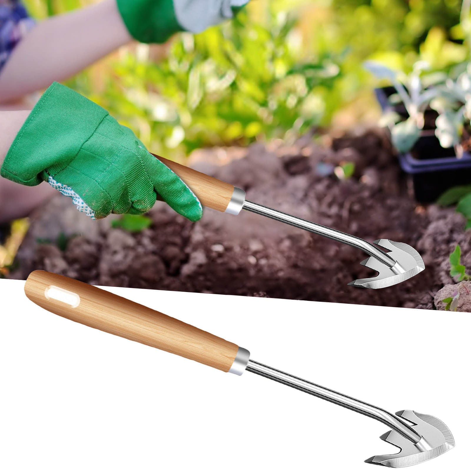 Stainless Steel Connected Weeding Tool | Garden Ditch Weeder Rake ...
