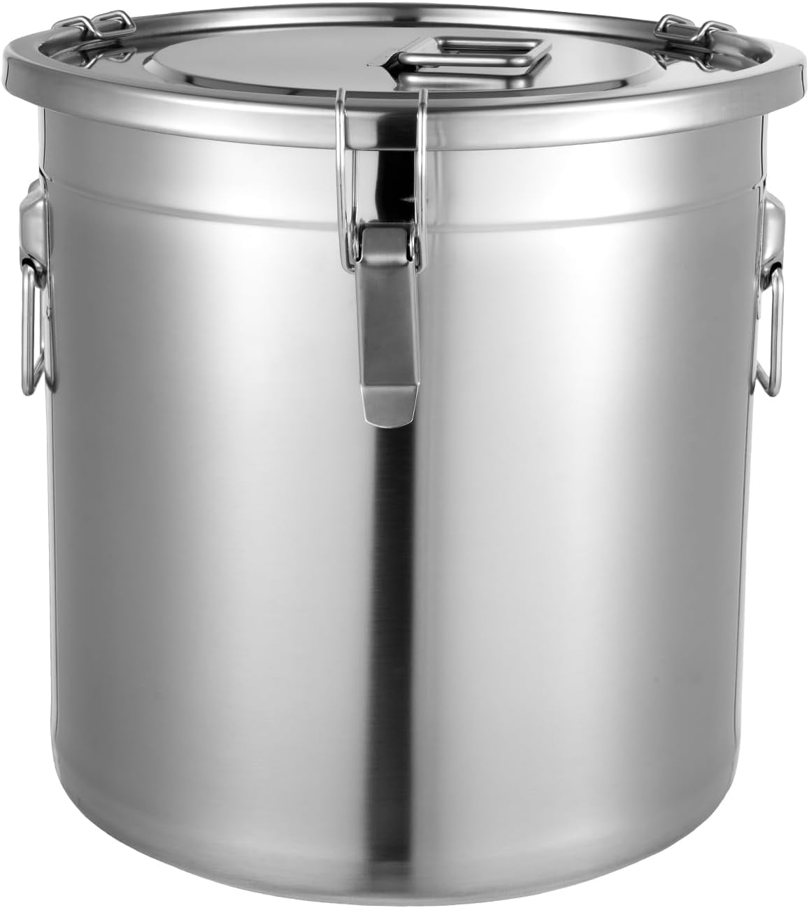 Stainless Steel Container with Lid and Handles Rice Storage Bucket Food ...