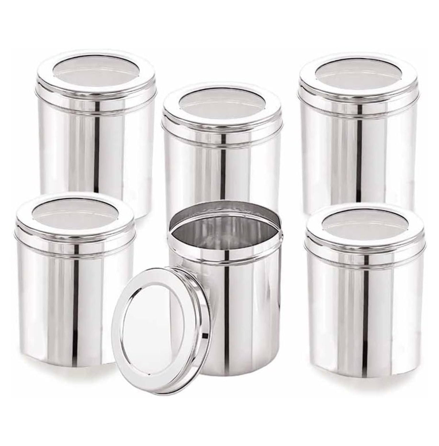 Stainless Steel Containers for kitchen with See Through Lid | Ubha ...