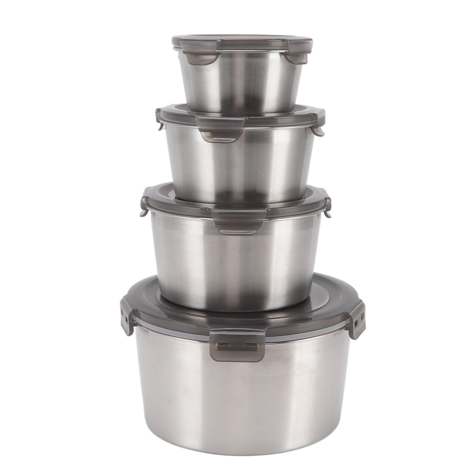 Stainless Steel Containers with Lids, 4Pcs Snack Containers Reusable ...