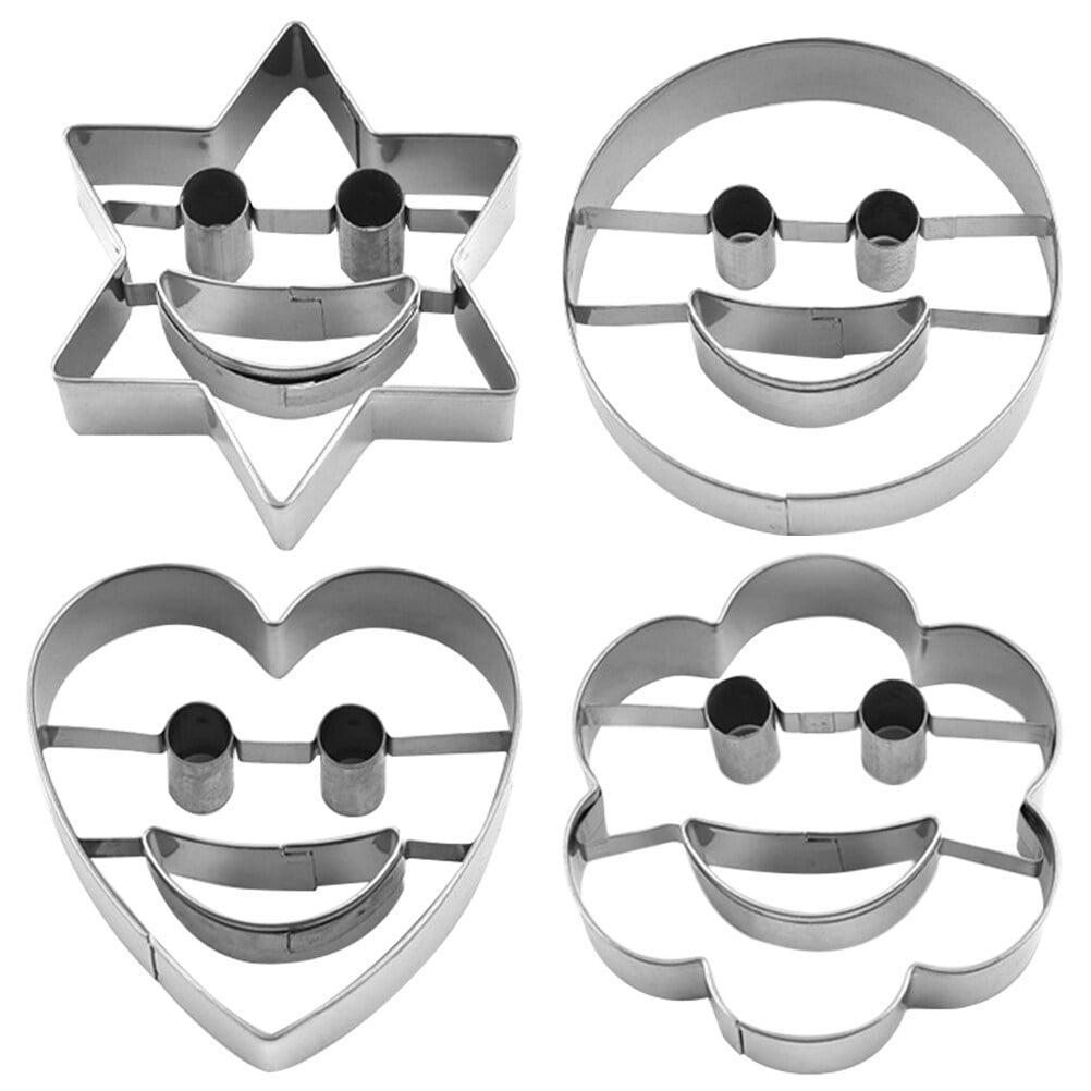 Stainless Steel Cookie Baking Cutters DIY Mold Smile Cheese Shapes ...