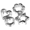 Stainless Steel Cookie Cutter with 4 Styles: Flower, Heart, Circle ...