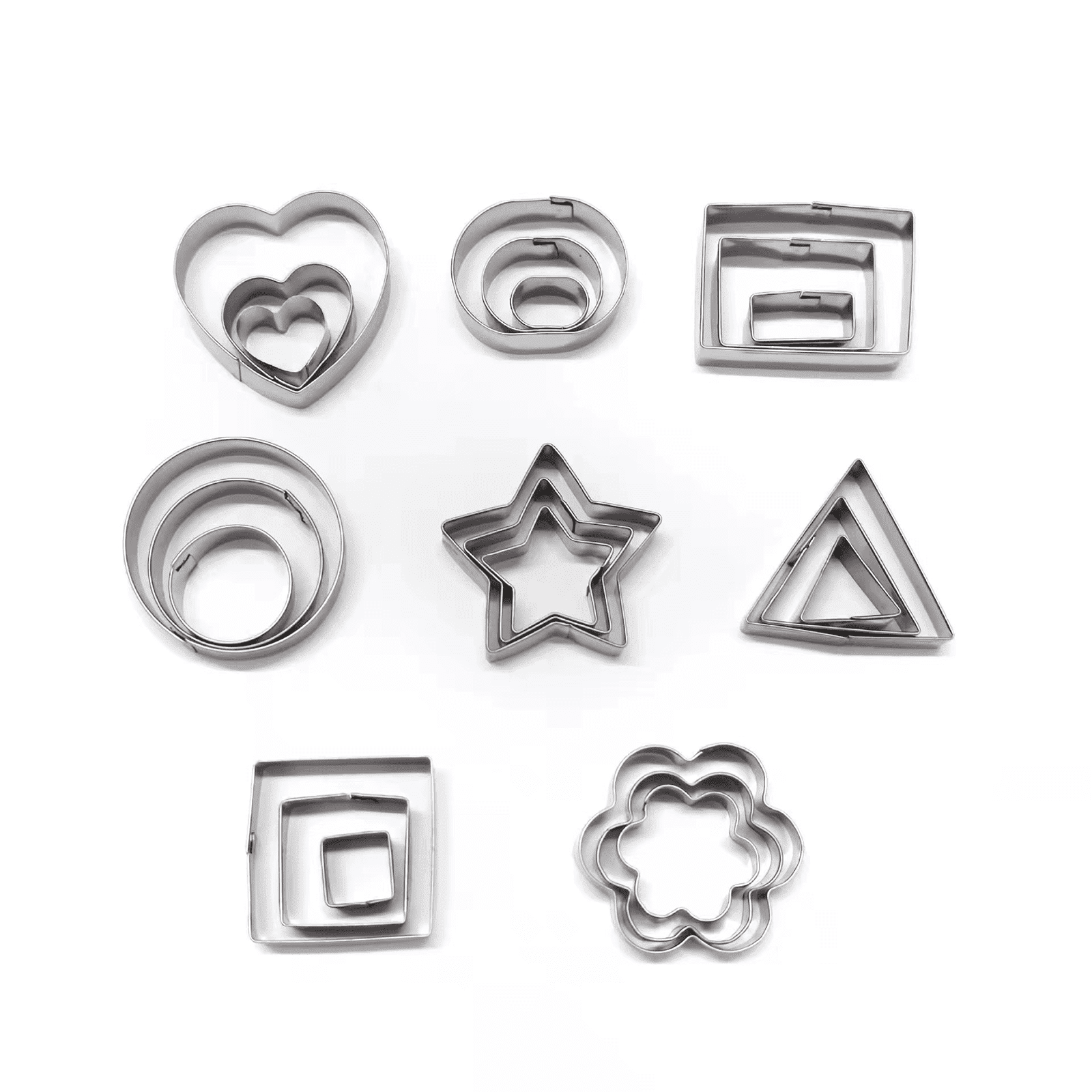 Stainless Steel Cookie Cutters 24 PCS - Bolonie, Perfect for Flower ...