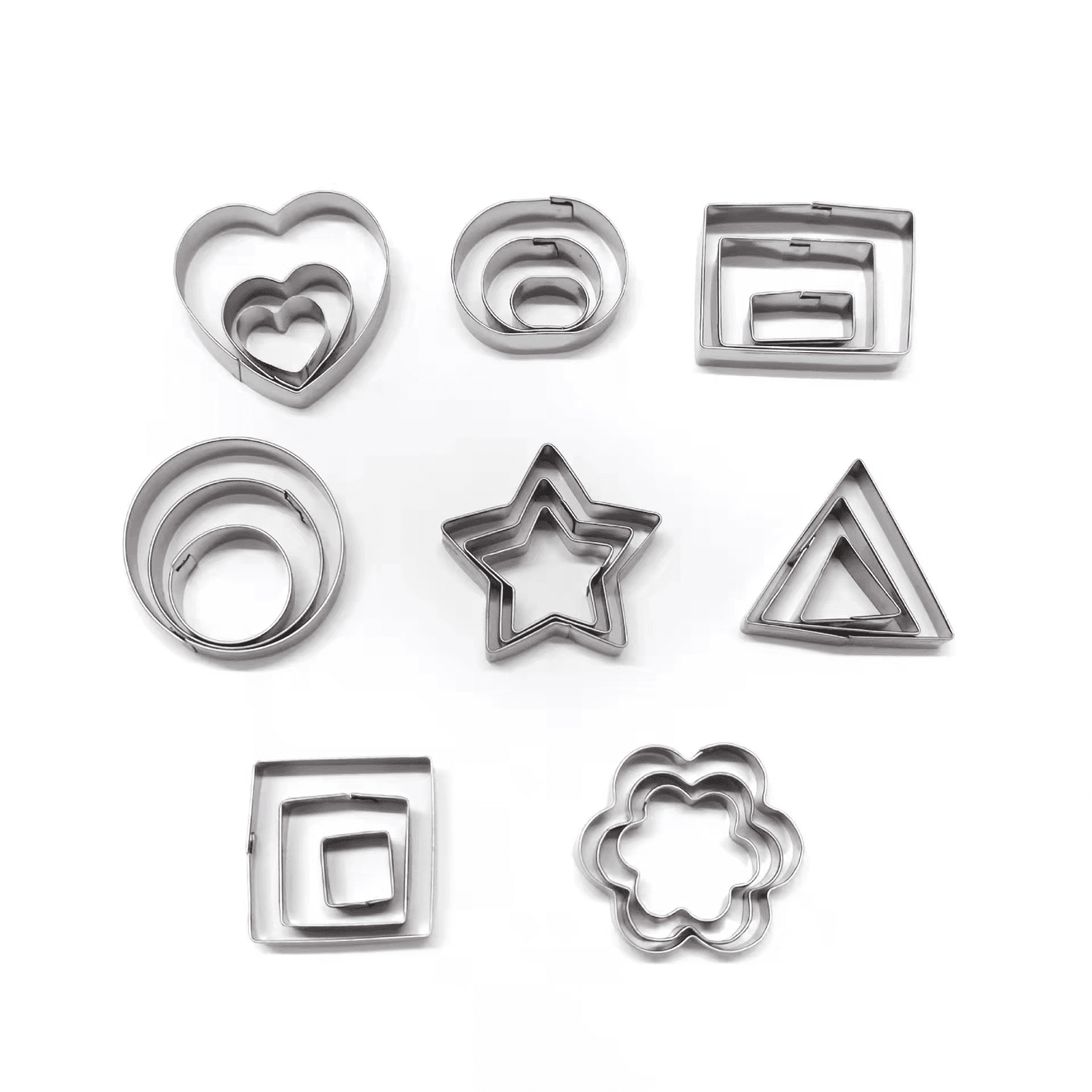 Stainless Steel Cookie Cutters 24 PCS - Perfect for Flower, Star, Heart ...