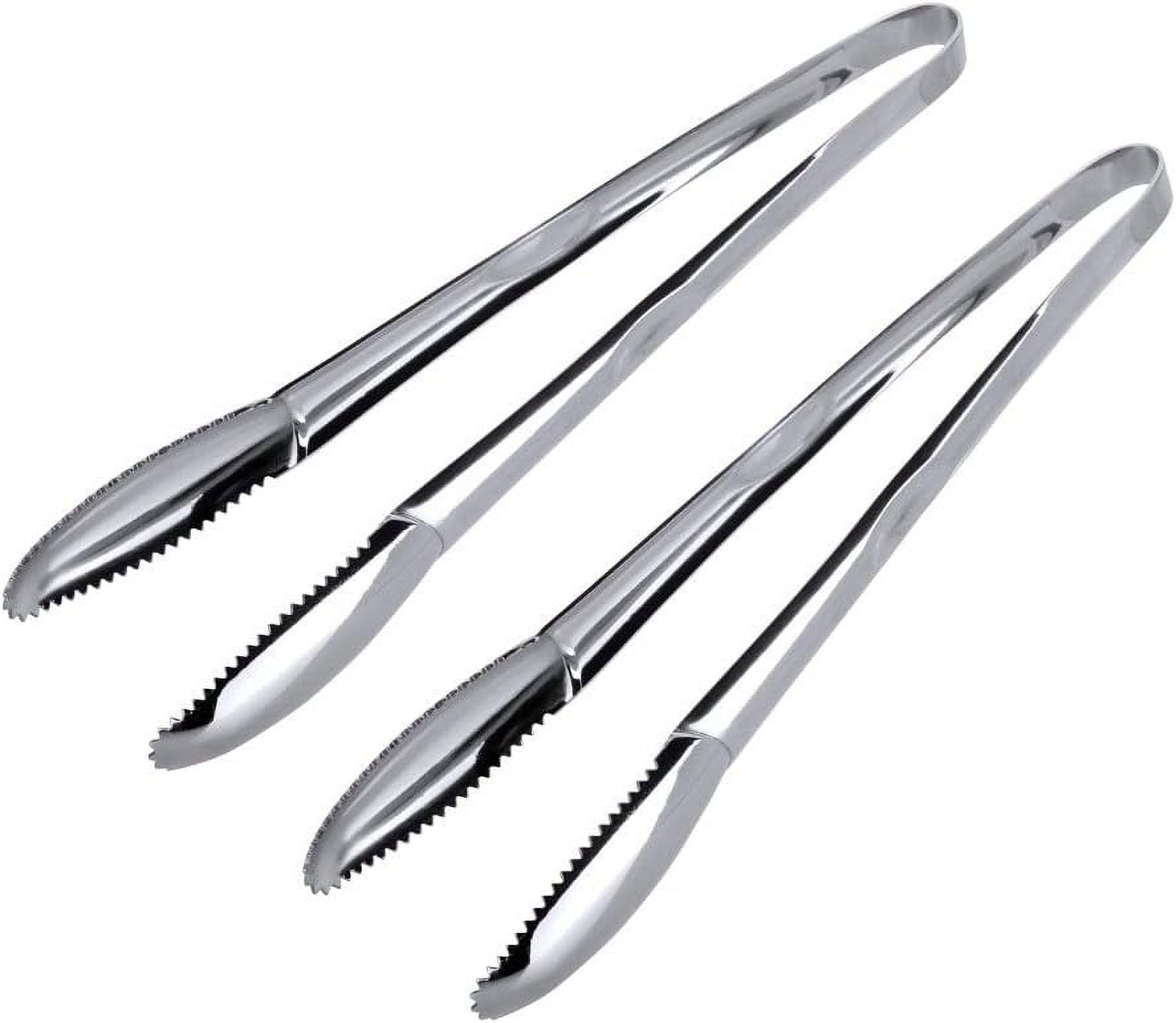 Stainless Steel Cooking Tongs for Frying, 9 Inches Serving Tongs ...