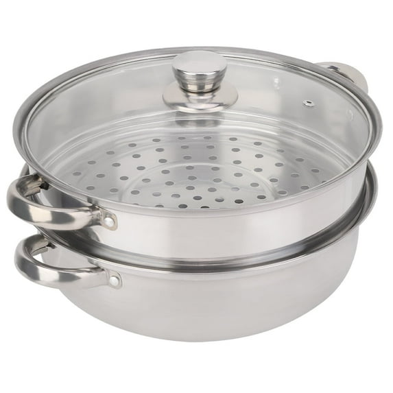 Stainless Steel Cookware 27cm/11in 2-Layer Steamer Pot Cooker Double ...