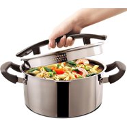 Cuisinart Contour Stainless Steel 6 Quart Pasta Pot with Cooking Lid ...
