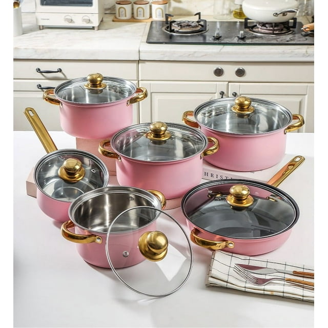 Stainless Steel Cookware Set, 5 Counts/setDurable Multi-purpose Easy To ...