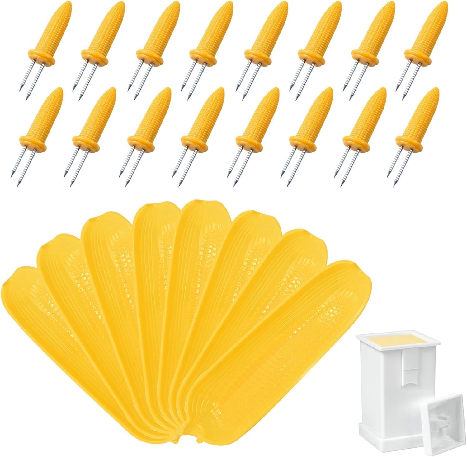Stainless Steel Corn Holders - Corn on the Grill & Cob Skewers for Home ...