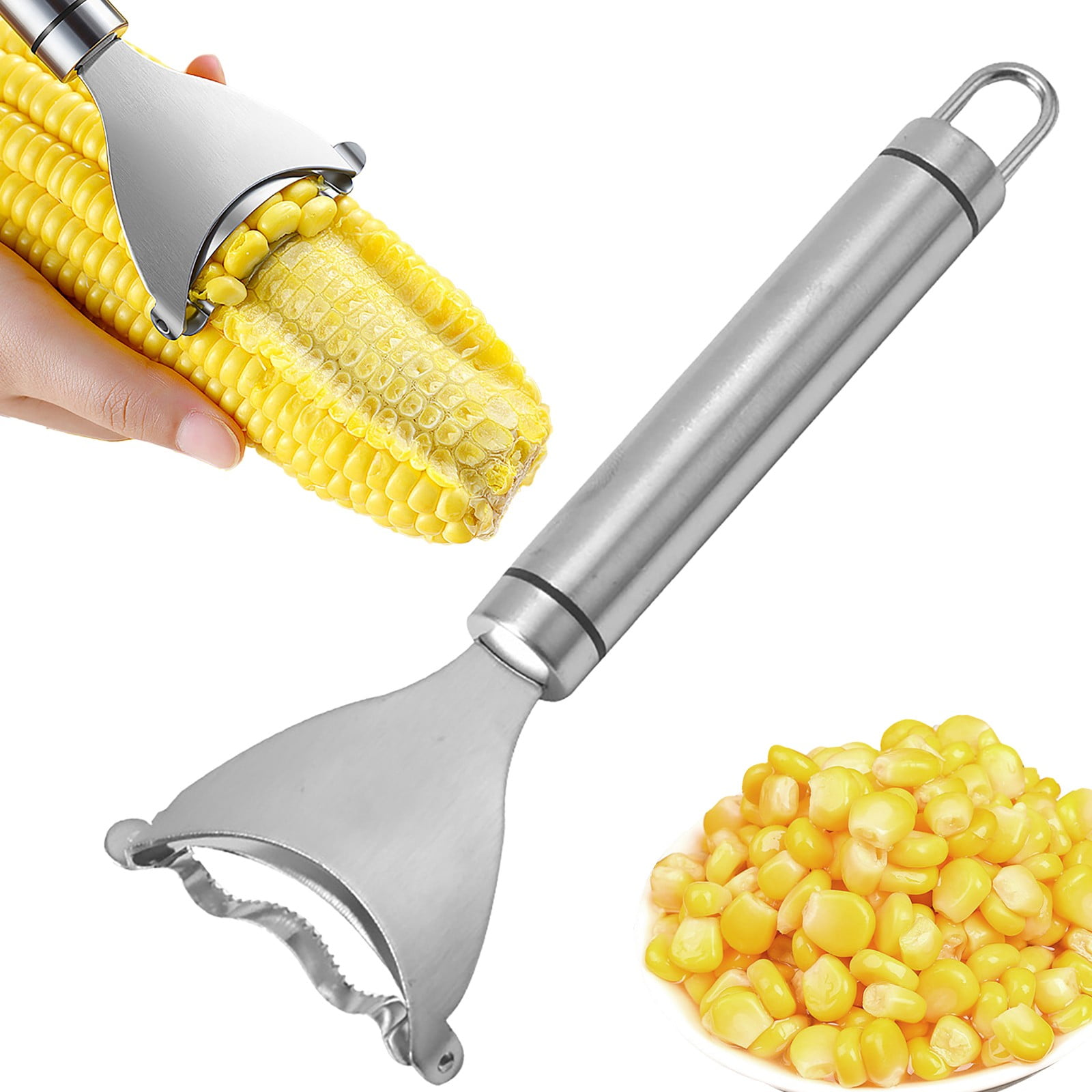 Stainless Steel Corn Peeler, Corn Cob Stripper Tool for Removing Corn ...
