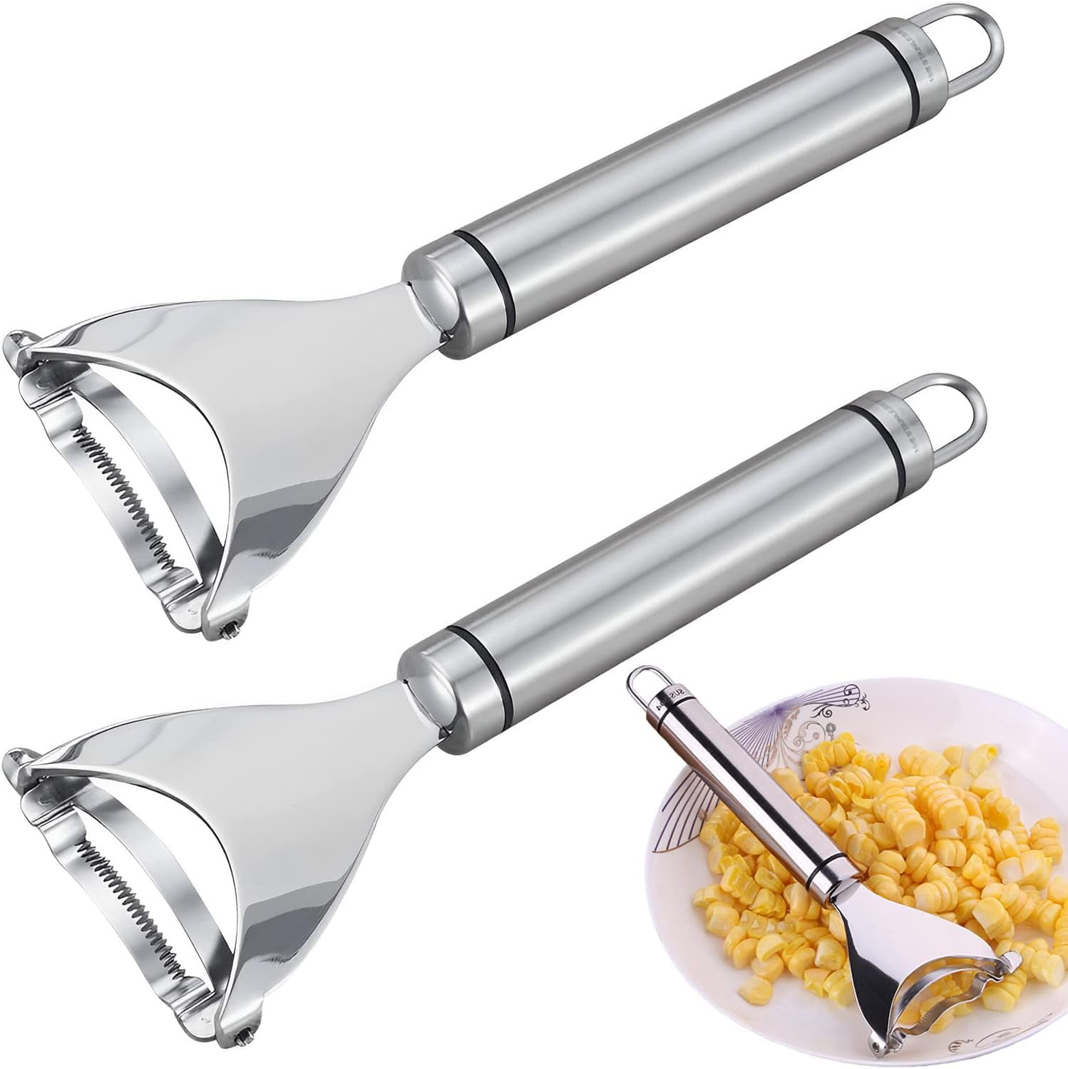 Stainless Steel Corn Peeler, Magic Corn Cob Stripper Tool - Corn Peeler ...