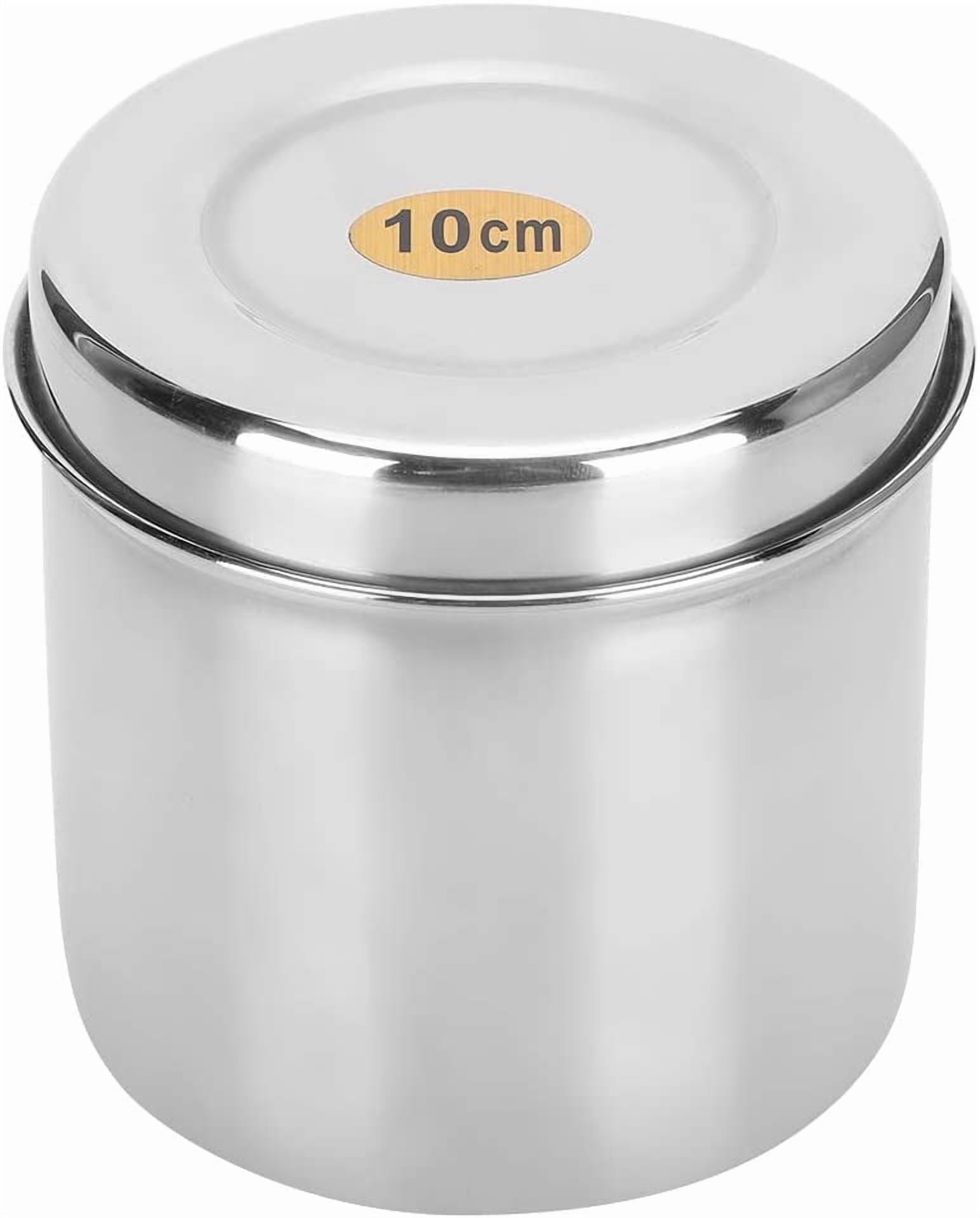 Stainless Steel Cotton Ball Cup Cotton Swab Jar Container Dispenser ...