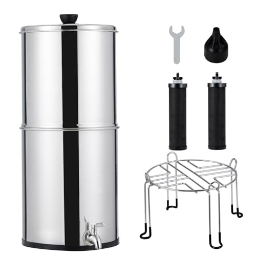 Stainless Steel Countertop Filter System, 2.25G Capacity, Includes 2 ...